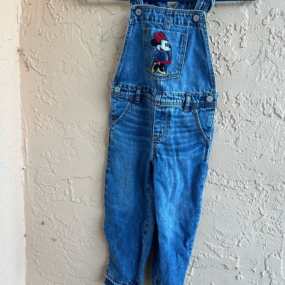 Disney | Bottoms | Disney Blue Kids Overalls With Character Patch ...